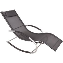 Garden Pleasure Gartenliege &raquo;NAXOS&laquo; Belastbarkeit bis 120 kg, robust, stabil schwarz Einheitsgr&ouml;&szlig;e