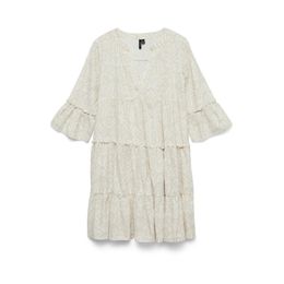 V&eacute;ro Moda Vero Moda Kleid 'VMDICTHE' Damen Gr&ouml;&szlig;e 38 hellbeige / wei&szlig; Sommerkleid