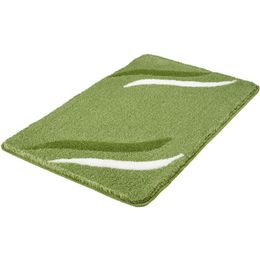 Kleine Wolke Badematte &raquo;Florenz, Badvorleger, Badezimmer Teppich&laquo; H&ouml;he 18 mm rutschhemmend beschichtet fu&szlig;bodenheizungsgeeignet Badteppich, Wellen Design, Melange 