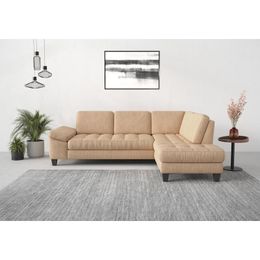 Sit & More sit&more Ecksofa &raquo;Westham L-Form&laquo; mit Ottomane, mit oder ohne Schlaffunktion, Bettkasten, Verstellung braun 100% Polyester B/H/T: 261cm x 88cm x 179cm