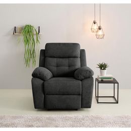 OTTO home Relaxsessel &raquo;Lannilis mit Liegefunktion, Fernsehsessel&laquo; mit manueller und elektrischer Relaxfunktion, anthrazit grau Webstoff 95% Polyester 