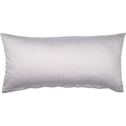 Janine Kissenbezug &raquo;modernclassic 3912&laquo; mit Rei&szlig;verschluss, Kissenh&uuml;lle in Gr. 40x80 oder 80x80 cm braun Mako-Satin, Obermaterial: 100% Baumwolle B/L: 40cm x