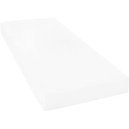 Janine Spannbettlaken &raquo;ELASTIC 5002&laquo; f&uuml;r Matratzen bis 35 cm H&ouml;he, 95% Baumwolle, hochwertig, langlebig wei&szlig; Jersey-Elasthan, Obermaterial: 95% Baumwolle, 5%
