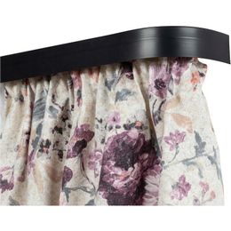 SN DECO GROUP Vorhangschiene &raquo;SH2&laquo; 2 l&auml;ufig-l&auml;ufig Fixma&szlig; Set 2-l&auml;ufig,inkl. Rundb&ouml;gen, Blende 5 cm, vorgebohrt, Innenlauf schwarz Kunststoff B/L: 