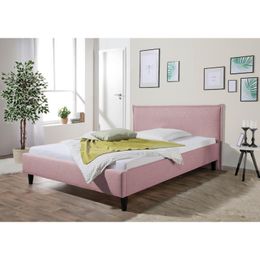 Maintal Polsterbett &raquo;Gustine&laquo; Bettseiten zerlegt, ohne Bettkasten rosa Liegefl&auml;che L&auml;nge B: 200cm x 100cm, Struktur (100% Polyester) ohne Lattenrost/ohne 