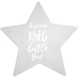 Paco Home Kinderteppich &raquo;Chicos 558&laquo; sternf&ouml;rmig 2 mm H&ouml;he Flachgewebe, Stern mit Schriftzug, Kinderzimmer grau Polyester B : 150cm 1 Stk., 2mm, L: 150cm