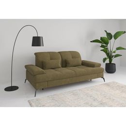 Sit & More sit&more 3-Sitzer &raquo;Amica, inkl. Sitztiefenverstellung und Armteilverstellung&laquo; wahlweise mit Kopfteilverstellung und Schlaffunktion gr&uuml;n 100% Polyester