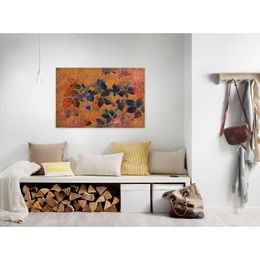 A.S. Cr&eacute;ation Leinwandbild &raquo;indian summer&laquo; Blumen Kunst 1 Stk. tlg. Keilrahmen Bild Bl&auml;tter Natur Floral Leinwand-Bild Wohnzimmer modern bunt Holz, Stahl B/H/T: 