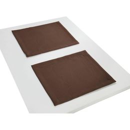 WIRTH Platzset &raquo;Neufahrn&laquo; braun Obermaterial: 60% Polyester, 40% Polyacryl B/L: 40cm x 35cm, 2 Stk., Polyacryl Polyester, eckig