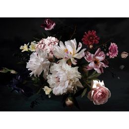 Livingwalls living walls Fototapete &raquo;Designwalls Bunch of Flower 1&laquo; glatt Vlies, Wand, Schr&auml;ge, Decke rosa Vlies B/L: 3,5m x 2,55m