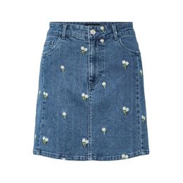 Pieces Rock 'PCFlora' Damen Gr&ouml;&szlig;e 38 blue denim / gr&uuml;n / wei&szlig;