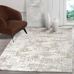 Sanat Teppich &raquo;Harmony 3215, auch als L&auml;ufer und rund&laquo; rechteckig 12 mm H&ouml;he Wohnzimmer, Kurzflor, modern, abtrakt, Schlafzimmer beige Kunstfaser B : 200cm 