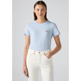 Levi's Levi's Damen T-Shirt &raquo;PERFECT TEE&laquo; mit kleiner Logo-Stickerei blau XS (34)