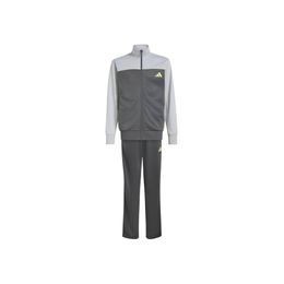 Adidas Sportswear Trainingsanzug 'Junior Tricot Colourpop' Jungen Gr&ouml;&szlig;e 128 stone / hellgrau / limette