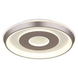 Globo LIGHTING Deckenleuchte &raquo;WILLIAMSON&laquo; LED-Modul 1 Stk. warmwei&szlig; - kaltwei&szlig; Deckenlampe Wohnzimmer-Leuchte Schlafzimmer-Leuchte Flur K&uuml;che silber &Oslash;