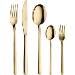 Pinti Inox PINTINOX Besteck-Set &raquo;Synthesis Treasure&laquo; Optik Titan PVD Beschichtung gold Edelstahl 18/10 30 tlg.
