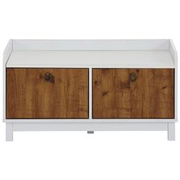 OTTO home Bank &raquo;Goslar&laquo; mit sch&ouml;nen Metallgriffen, folierter Holzwerkstoff, Breite 92 cm wei&szlig; MDF B/H/T: 92cm x 46cm x 45cm