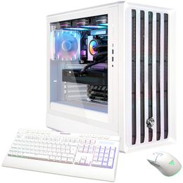 GAMEMAX Gaming-PC &raquo;CLAW WH 8115 AMD Ryzen 7 9700X 32GB DDR5 1TB SSD RX 9070 XT&laquo; DDR5 RAM, Windows 11, Wasserk&uuml;hlung wei&szlig; WLAN AX (Wi-Fi 6E) & 