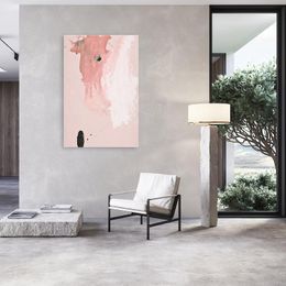 queence Acrylglasbild &raquo;Abstrakte Deko in Rosa&laquo; Abstrakt Abstrakte Formen Gem&auml;lde Kunst 1 Stk. tlg. Kunstdruck in Galeriequalit&auml;t inkl. r&uuml;ckseitigem 
