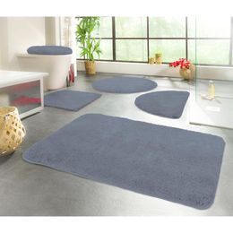 Kinzler Badematte &raquo;Chaozhou, Badvorleger, Badezimmer Teppich&laquo; H&ouml;he 20 mm rutschhemmend beschichtet fu&szlig;bodenheizungsgeeignet Badteppich, Uni Farben, 
