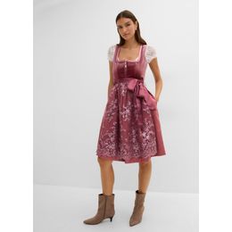 bonprix Dirndl mit Pailletten Sch&uuml;rze (2-tlg.Set), rosa, Gr.54, Gl&auml;nzendes Dirndl mit Samt-Mieder und einer Sch&uuml;rze mit gemusterter Paillettenstickerei
