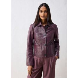bonprix Lederjacke aus softem Lammnappa, lila, Gr.36, moderne Lederjacke aus hochwertigen Lammnappa, aus Nappaleder