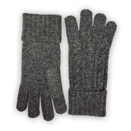 Capelli New York Damen Strickhandschuhe mit Zopfstrickmuster, Feinstrick, breiter Umschlag, w&auml;rmend Einheitsgr&ouml;&szlig;e