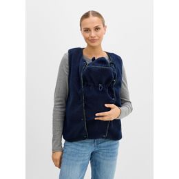 bonprix 3-in-1 weiche Umstands-und Trageweste aus Teddyfleece (3-tlg. Set), blau, Gr.38, Kuschelige Umstands- und Babyweste