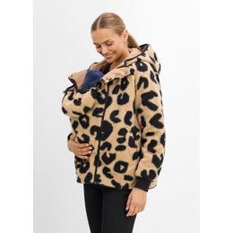 bonprix 3-in-1 mit Teddy-Fleece f&uuml;r die Schwangerschaft und danach (2-tlg. Set), beige, Gr.46, Umstandsjacke mit Trageeinsatz zum Wenden