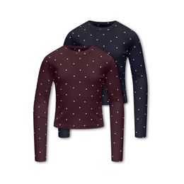ONLY GIRLS Shirt 'KOGBELLA' girl size 158/164 marine blue / Wine red / White