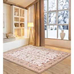 OTTO home Wollteppich &raquo;Oriental D2&laquo; rechteckig 10 mm H&ouml;he reine Wolle, Orient-Optik, Wohnzimmer beige Schurwolle B : 133cm 1 Stk., 10mm, L: 190cm