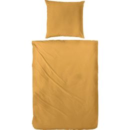 Primera Bettw&auml;sche &raquo;Fa&uacute;xuni&laquo; 3 Stk. mit grafischen kleinen Mustern gelb Satin, Obermaterial: 100% Baumwolle B/L: 240cm x 220cm, 1 Stk., 1 Stk., Satin, B/L: 