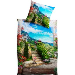 Kinzler Bettw&auml;sche &raquo;Trentino&laquo; 2 Stk. aus Baumwoll-Renforc&eacute; bunt Renforc&eacute;, Obermaterial: 100% Baumwolle B/L: 135cm x 200cm, 1 Stk., 1 Stk., Renforc&eacute;, B