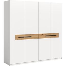Home Affaire Kleiderschrank &raquo;NIEL, Schlafzimmerschrank, Garderobe, Schrank&laquo; BxH: 200x200 cm, 2 Kleiderstangen, 4 Einlegeb&ouml;den, 1 Stk. tlg. 