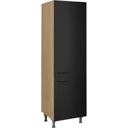 Nobilia Vorratsschrank &raquo;"MIAMI", Ausrichtung w&auml;hlbar, mit zwei T&uuml;ren, vormontiert,&laquo; Breite/H&ouml;he: 60/216,6 cm schwarz Eiche Sierra Nachbildung, B/H/T: 