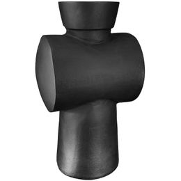 Casablanca by Gilde Dekovase &raquo;Vase Train, H&ouml;he ca. 32 cm, aus Aluminium, nicht wasserdicht&laquo; Vasen&ouml;ffnung ca. 9 cm, nur f&uuml;r Dekozwecke geeignet grau 