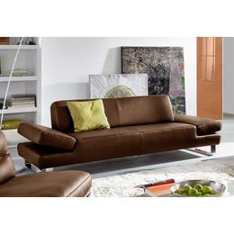 W.Schillig 2-Sitzer &raquo;taboo Designsofa mit hohem Sitzkomfort, Breite 202cm, Sitztiefe 69cm&laquo; mit &Uuml;bertiefe, inklusive Armlehnenverstellung braun 