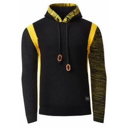 Rusty Neal Kontrast Grobstrick Kapuzenpullover