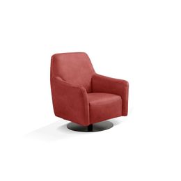 Egoitaliano Sessel &raquo;Felicity Drehsessel mit Wippfunktion, kompakt und bequem, Loungesessel&laquo; Solit&auml;rsessel drehbar mit Wipp-Funktion rot Luxus-Micofaser Lederoptik