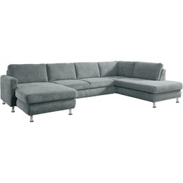 Die PlanBar Wohnlandschaft &raquo;MP-IN19027 U-Form&laquo; wahlweise mit Schlaffunktion, frei im Raum stellbar blau 100% Polyester B/H/T: 346cm x 82cm x 220cm, 
