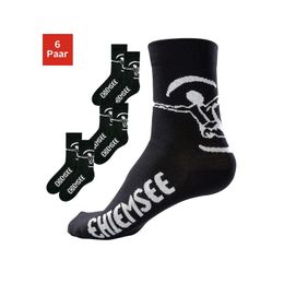 Chiemsee Damen Freizeitsocken &raquo;Herren Alltagssocken, Sportsocken, Baumwolle&laquo; Packung, 6 Stk. tlg. in pflegeleichter Markenqualit&auml;t schwarz 43-46