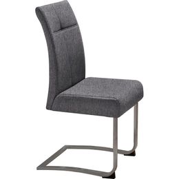 OTTO home Freischwinger &raquo;Rab&laquo; (Set) 2 Stk.Bezug in verschiedenen Qualit&auml;ten, maximale Belastbarkeit 120 kg grau Polyester B/H/T: 44cm x 98,5cm x 57cm,