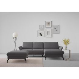 Sit & More sit&more Ecksofa &raquo;Fashion L-Form&laquo; wahlweise mit Kopfteilverstellung und Vorziehsitz, motorisch braun B/H/T: 253cm x 84cm x 165cm, Chenille, Recamiere 