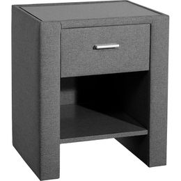 Home Affaire Nachttisch Nachtkonsole mit 1 Schubkasten und 1 Ablagefach grau B/H/T: 50cm x 61cm x 41cm