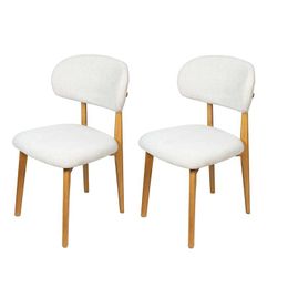 Home Affaire Esszimmerstuhl &raquo;Nomo Polsterstuhl, K&uuml;chenstuhl, 4-Fu&szlig;stuhl&laquo; () 2 Stk.Chenille, Massivholzbeine, Retro Massivholz, Polyester B/H/T: 54cm x