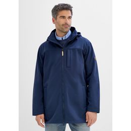 bonprix Wasserabweisender Softshell-Parka, blau, Gr.52/54 (L), moderner, l&auml;ngerer Softshell-Parka, aus Softshell