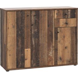 FORTE Kommode &raquo;Tempra, Kommode, 3 T&uuml;ren, 2 Schubk&auml;sten, viel Stauraum&laquo; Breite 108,8 cm braun B/H/T: 108,8cm x 85,5cm x 34,8cm, 2 Stk., 3 Stk.