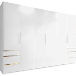 wimex Kleiderschrank &raquo;Level by fresh to go&laquo; mit Schubladen wei&szlig; B/H/T: 300cm x 216cm x 58cm, T&uuml;ren: 6 Stk.