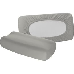 Fleuresse Kissenbezug &raquo;Vital comfort&laquo; Baumwolle-Elasthan Kissenbezug, 40x60 cm, Gummizug grau Jersey, Obermaterial: 96% Baumwolle, 4% Elasthan (LYCRA 