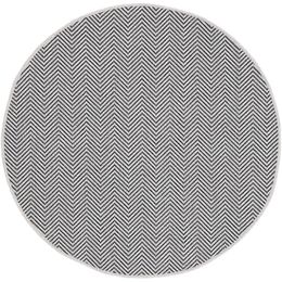 CarpetFine Teppich &raquo;Boho 106&laquo; rund 4 mm H&ouml;he robustes Flachgewebe, Sisal Optik, UV-best&auml;ndig, Au&szlig;enbereich beige Polypropylen &Oslash; 160cm 1 Stk., 4mm, &Oslash; 